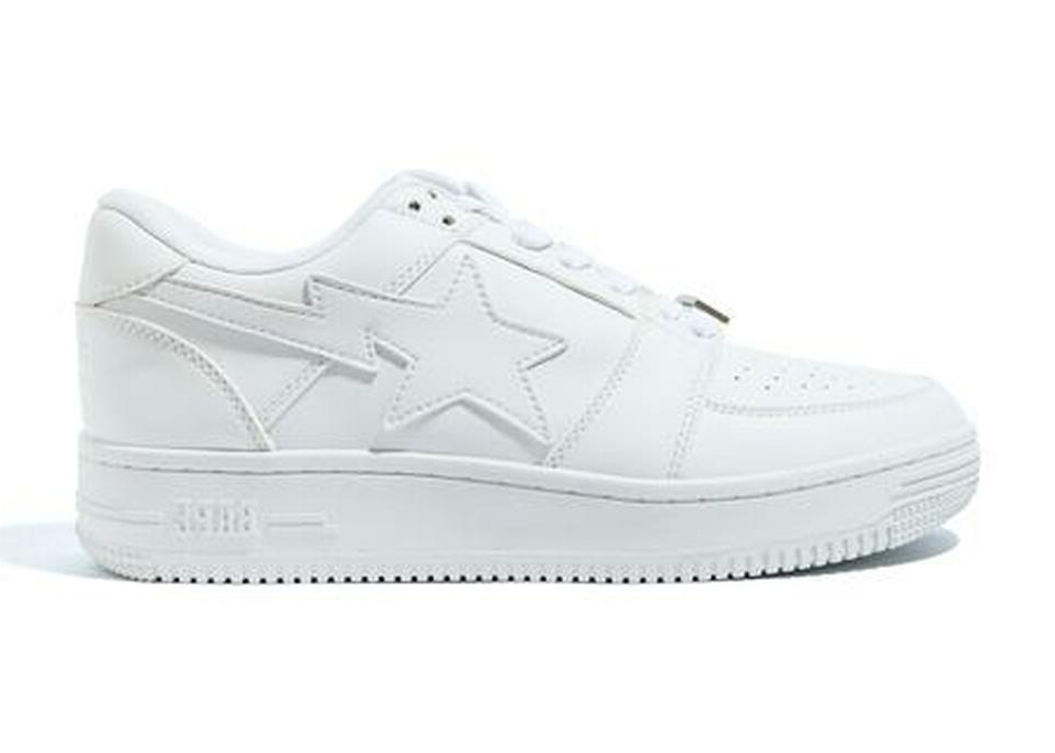 A Bathing Ape Bapesta Low White Leather (2020) - 1G80-191-007
